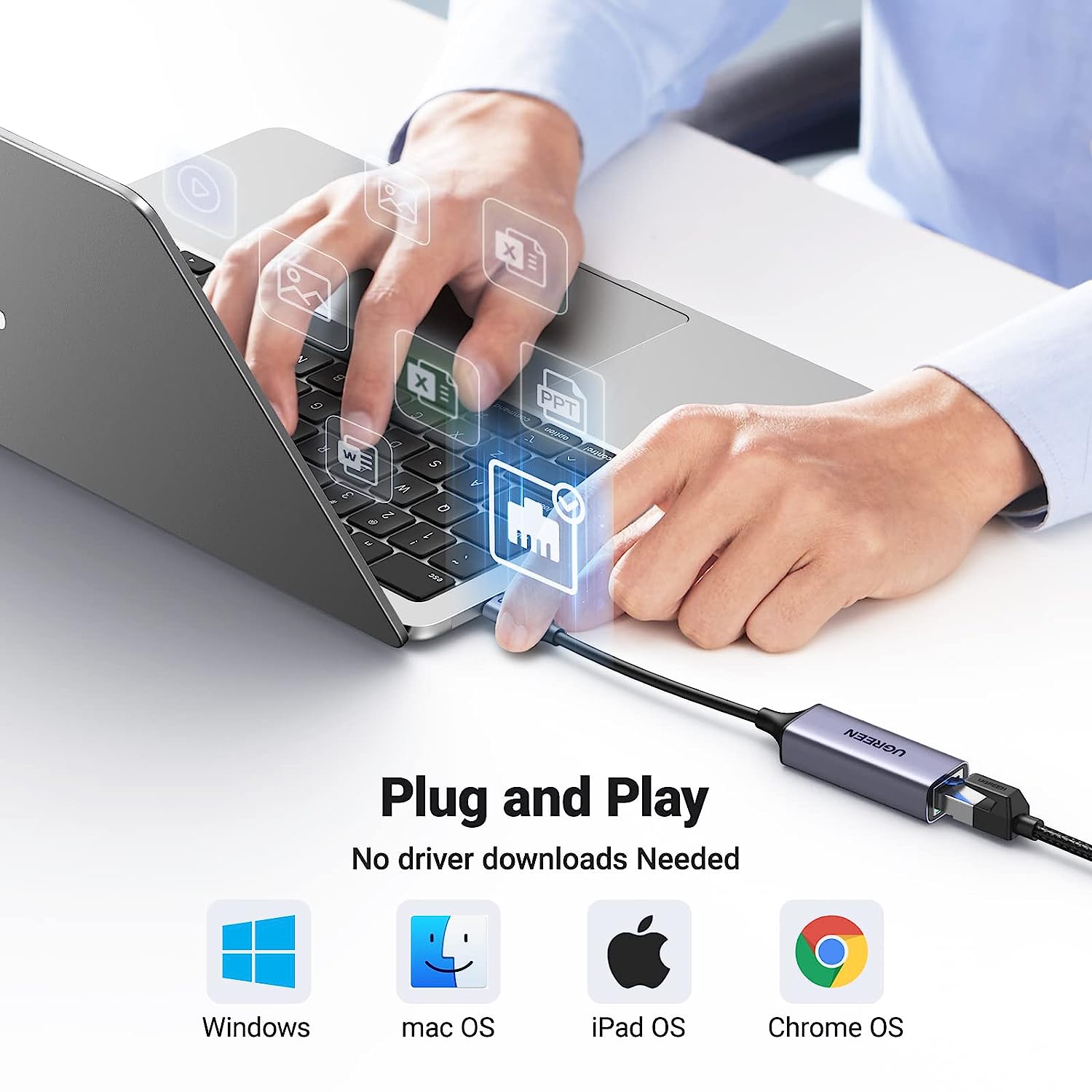 Ugreen USB Type C to giga, 16cm Chipset: ASIX AX88179 – UGREEN Singapore